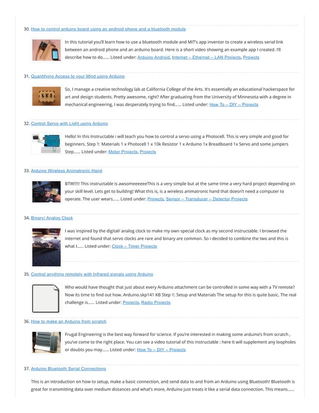 Advanced view arduino projects list use arduino for projects (4) | PDF