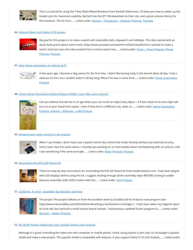 Advanced View Arduino Projects List Use Arduino For Projects 4 Pdf 6817