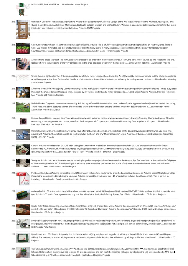Advanced view arduino projects list use arduino for projects (4) | PDF