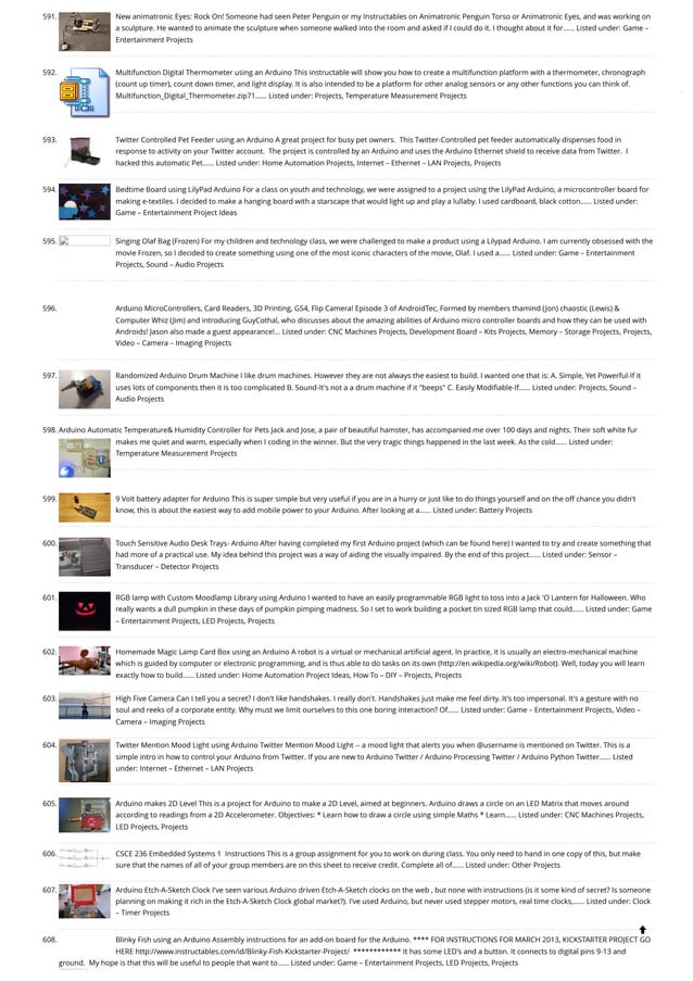 Advanced view arduino projects list use arduino for projects (4) | PDF