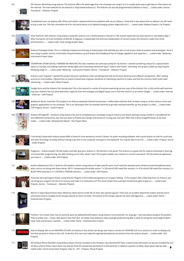 Advanced view arduino projects list use arduino for projects (4) | PDF