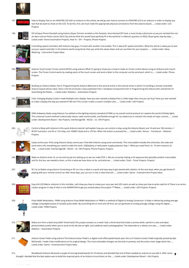 Advanced view arduino projects list use arduino for projects {4} | PDF