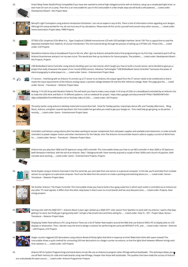 Advanced view arduino projects list use arduino for projects {4} | PDF