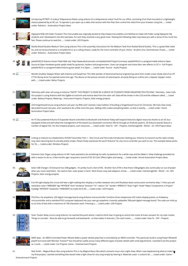 Advanced view arduino projects list use arduino for projects {4} | PDF