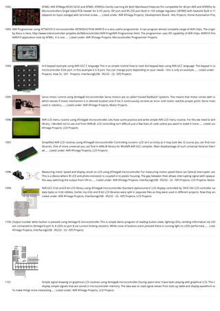 Advanced view of atmega microcontroller 1673 projects list nov 2019 at mega32 avr | PDF