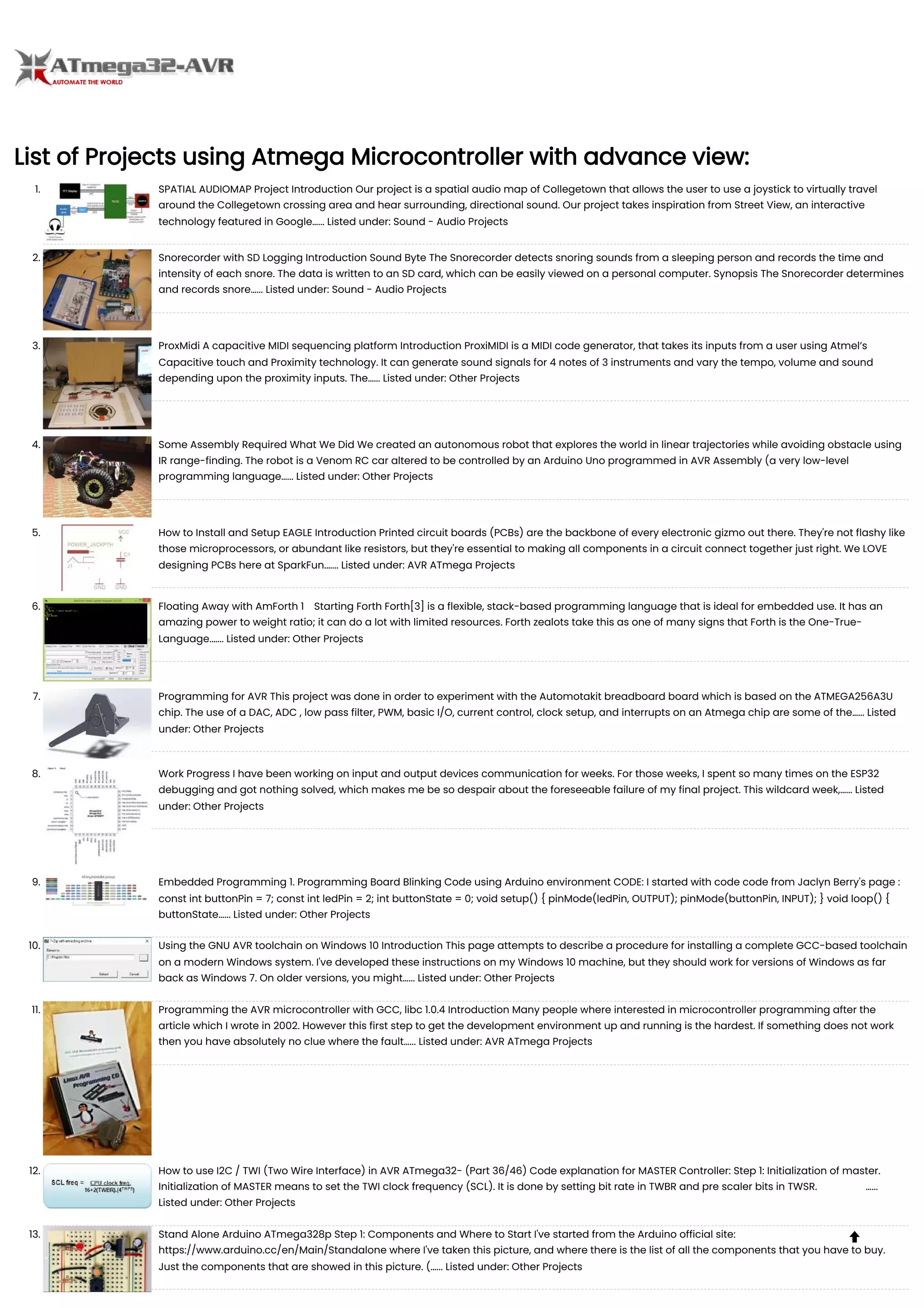 Advanced View of Atmega Microcontroller Projects List - ATMega32 AVR.pdf Advanced View of Atmega Microcontroller Projects List - ATMega32 AVR.pdf