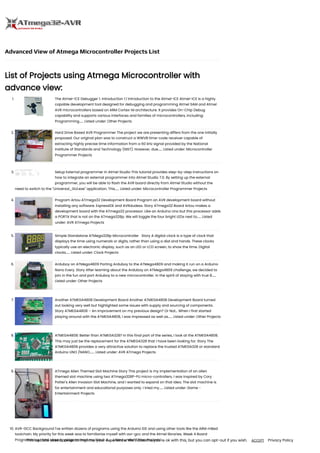 Advanced View of Atmega Microcontroller Projects List - ATMega32 AVR.pdf