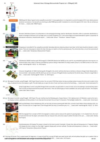 Advanced view of atmega microcontroller projects list (1632) at mega32 avr | PDF