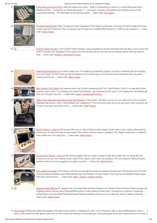 Advanced View of Projects Raspberry Pi List - Raspberry PI Projects.pdf