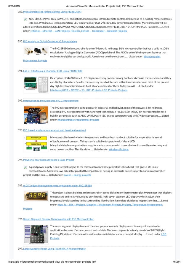 Advanced view pic microcontroller projects list (1767) pic ...