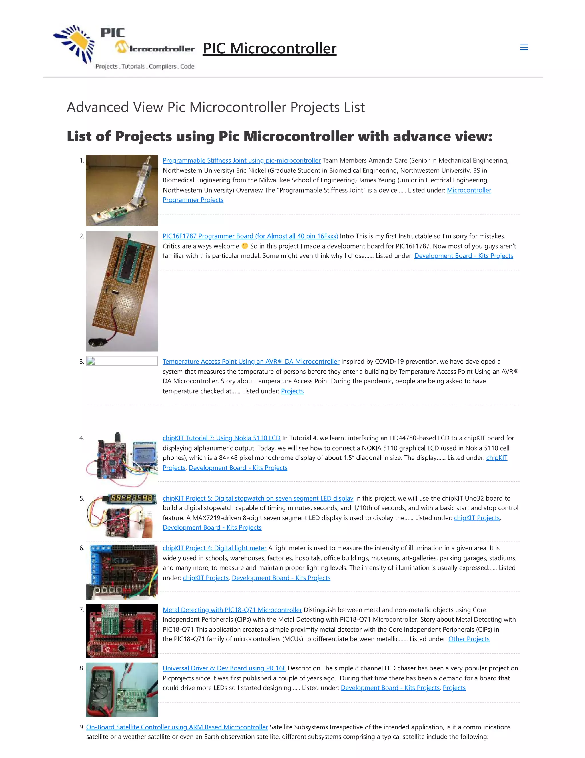 Advanced View Pic Microcontroller Projects List pdf.pdf