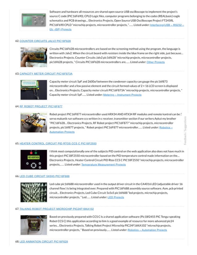 Advanced view pic microcontroller projects list pic microcontroller | PDF