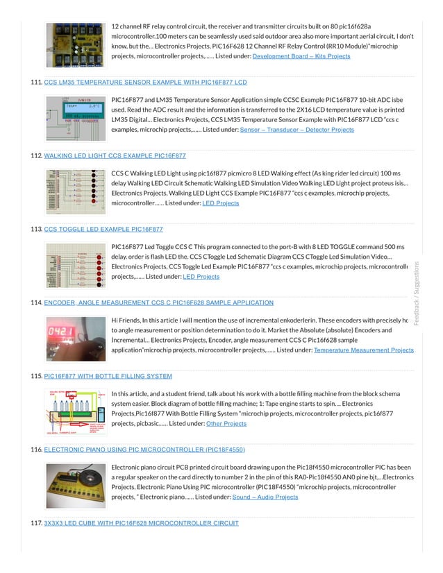Advanced view pic microcontroller projects list pic microcontroller | PDF