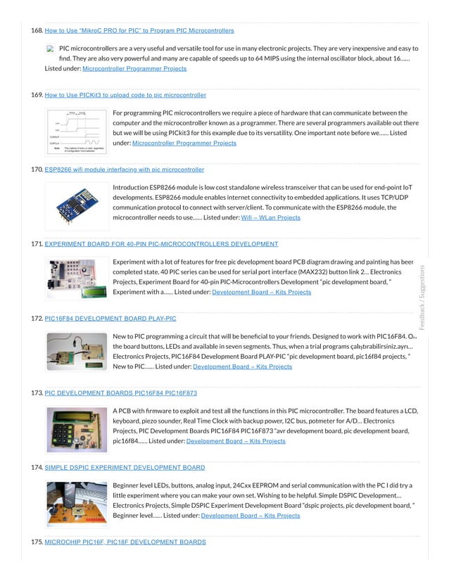 Advanced view pic microcontroller projects list pic microcontroller | PDF