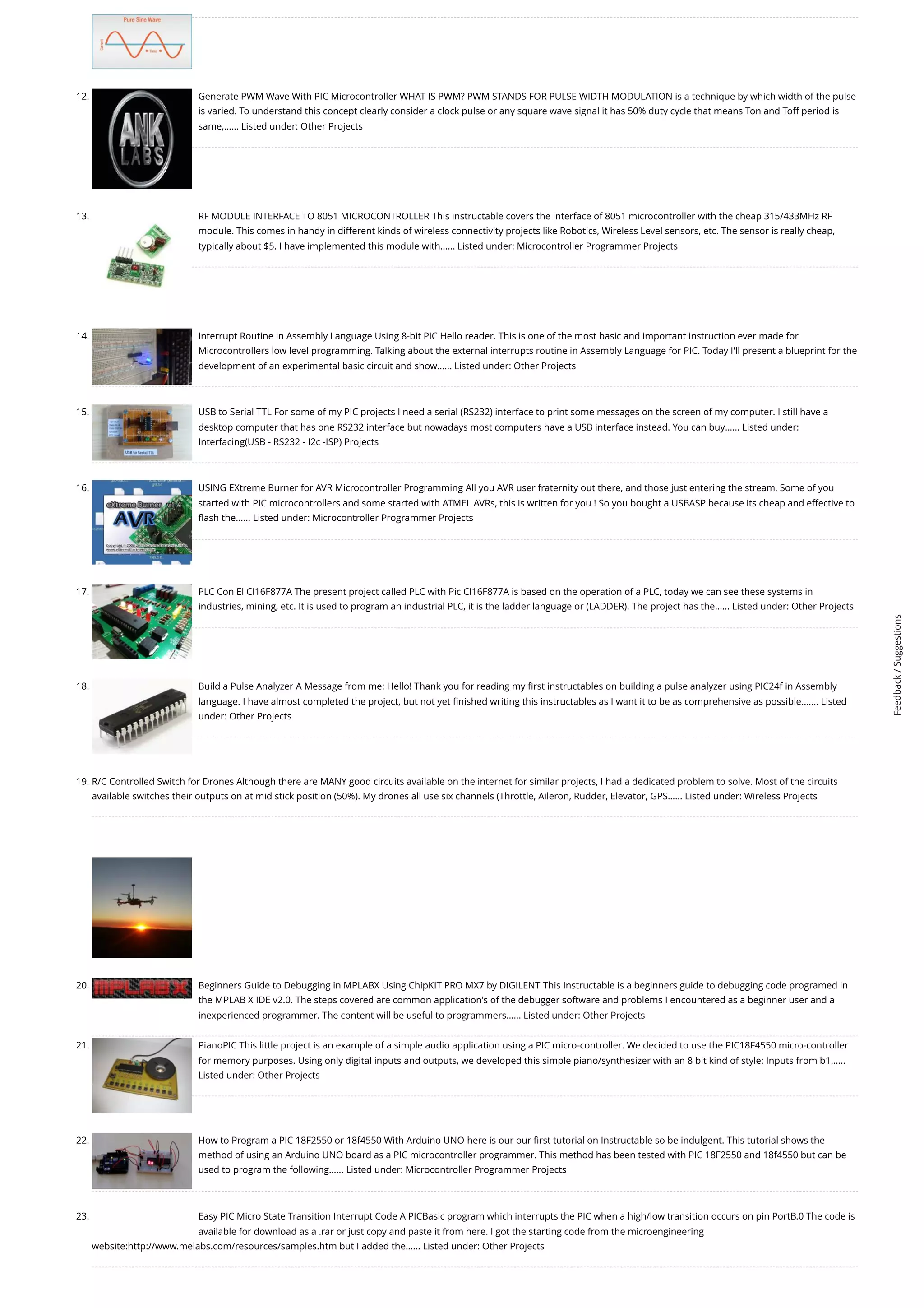 Advanced view pic microcontroller projects list pic microcontroller | PDF Advanced view pic microcontroller projects list pic microcontroller | PDF
