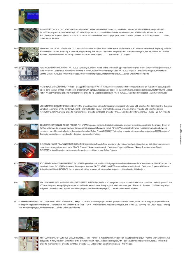 Advanced view pic microcontroller projects list pic microcontroller | PDF