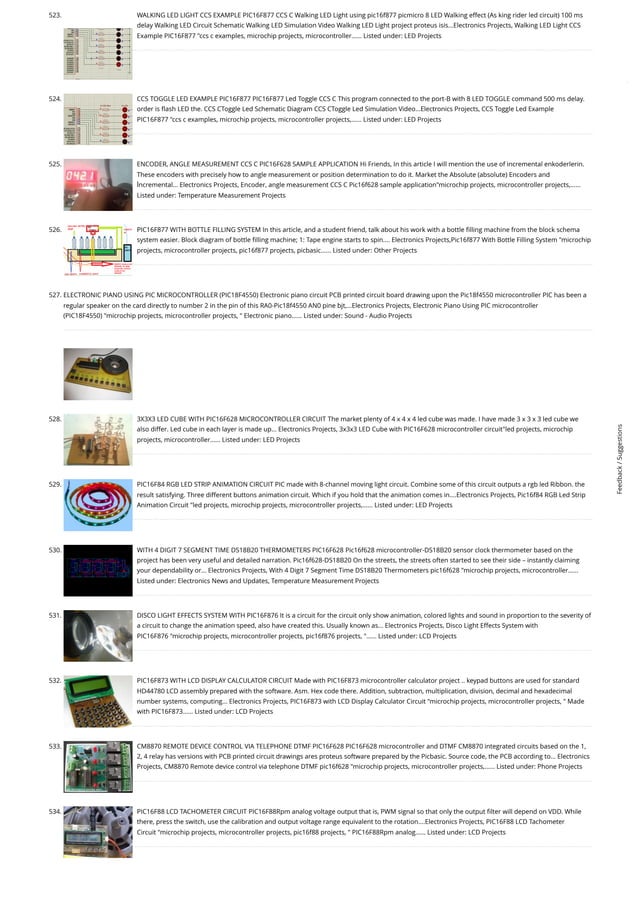 Advanced view pic microcontroller projects list pic microcontroller | PDF