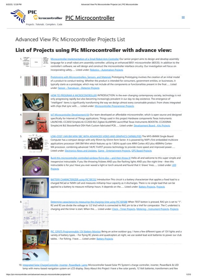 Advanced View Pic Microcontroller Projects List _ PIC Microcontroller.pdf