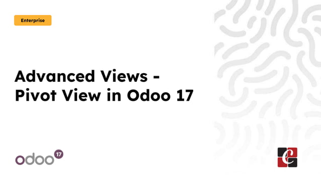 Views in Odoo - Advanced Views - Pivot View in Odoo 17 | PPTX