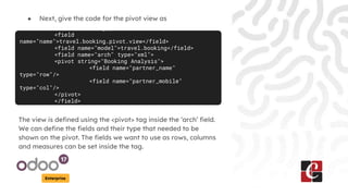 Views in Odoo - Advanced Views - Pivot View in Odoo 17 | PPTX