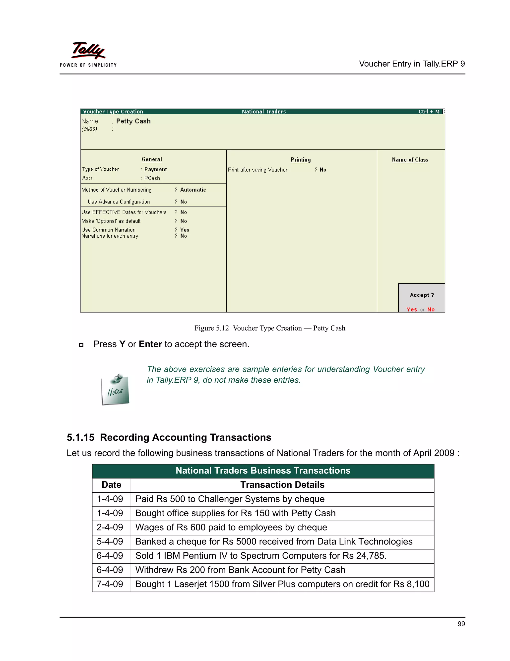 Advanced voucher entry tutorial in Tally ERP 9 | PDF