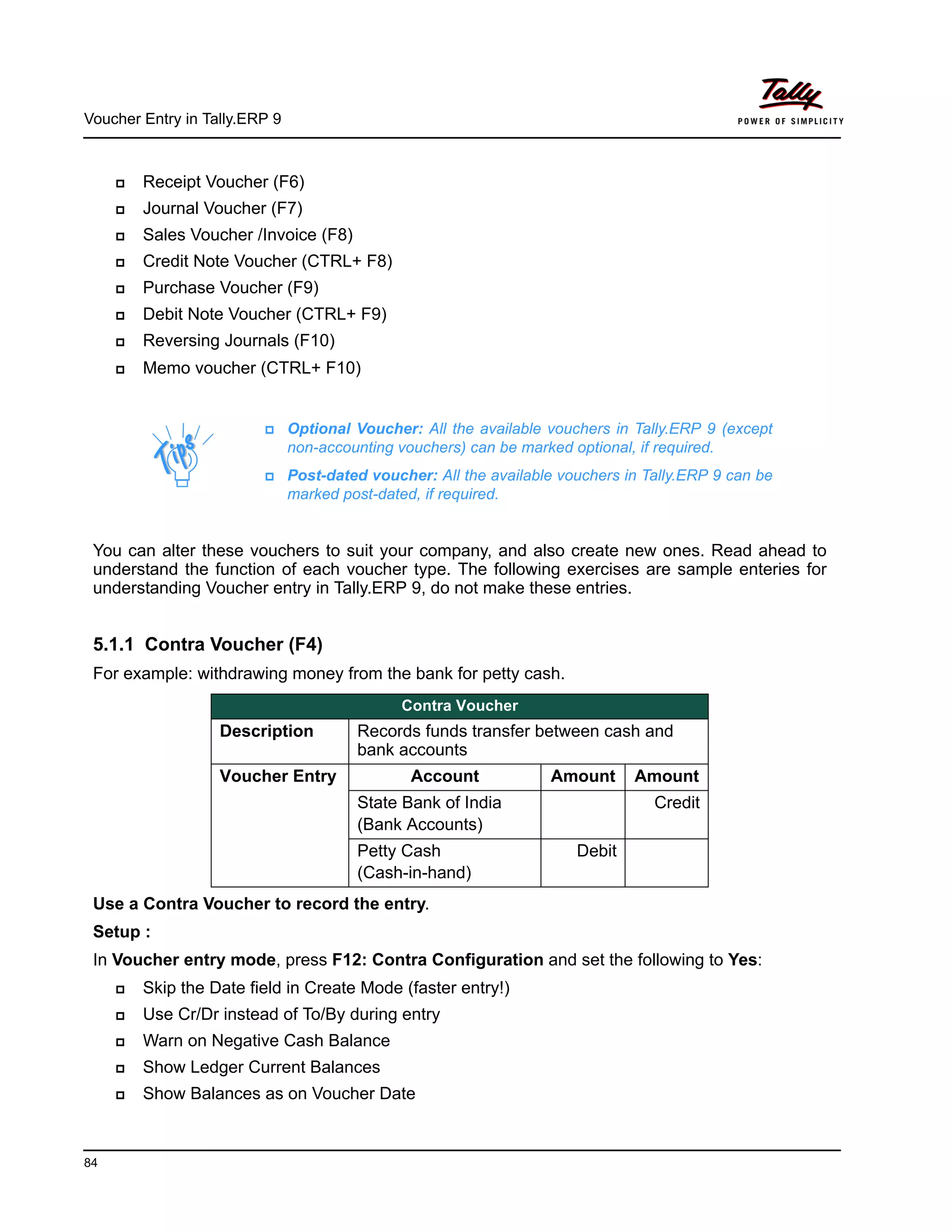 Advanced voucher entry tutorial in Tally ERP 9 | PDF