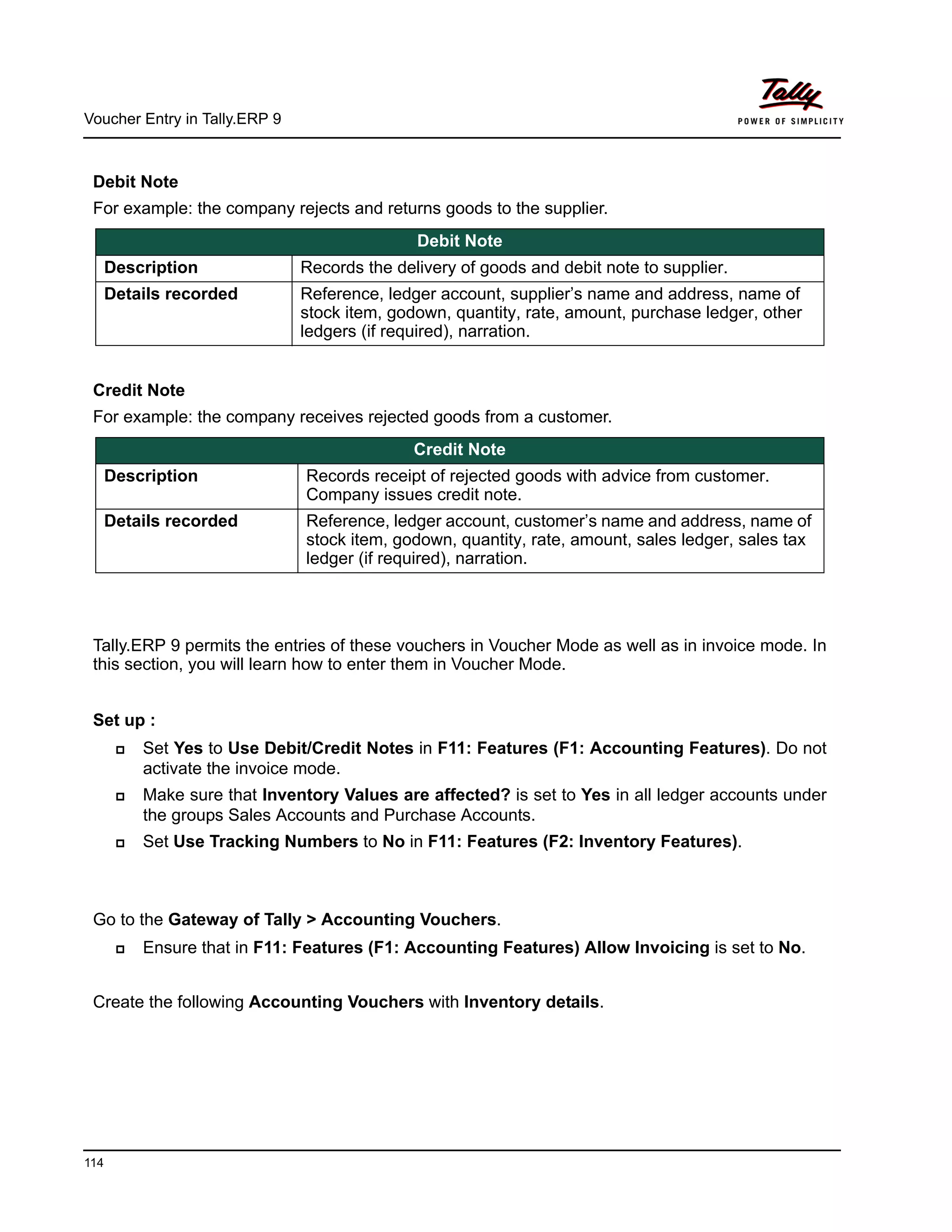 Advanced voucher entry tutorial in Tally ERP 9 | PDF