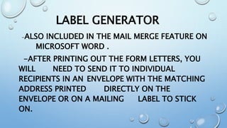 ADVANCED WORD PROCESSING SKILLS power point | PPTX