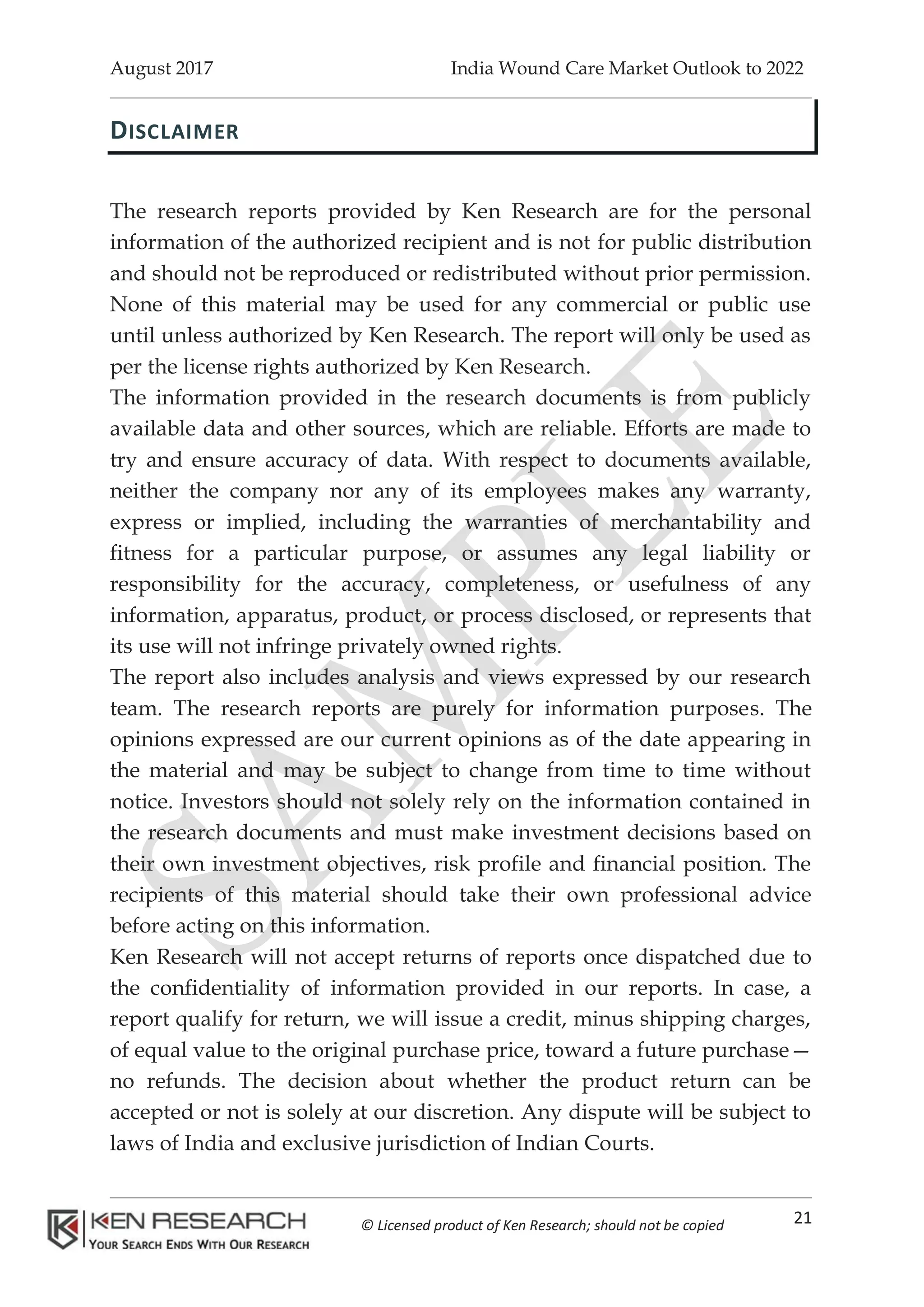 Advanced Wound Care Industry Wound Care Products Market Segmentation