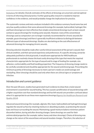 Advanced wound dressings | PDF