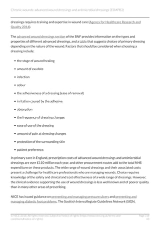 Advanced wound dressings | PDF