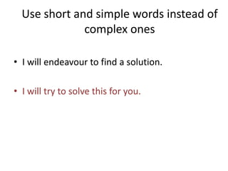 Advanced writing skills sample slides | PPTX