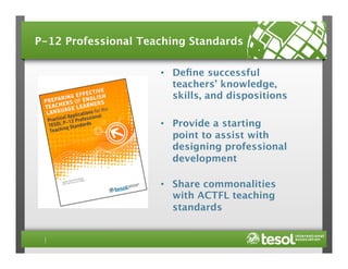 Advancing English Language Teaching through TESOL Standards | PDF