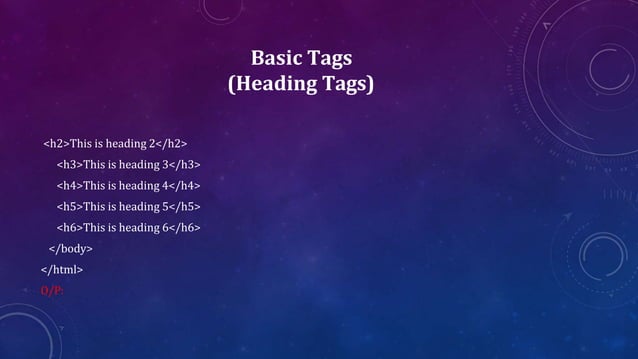 Advance Html Ppt
