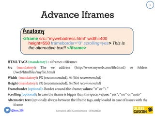 Hack IBM Connections - Advance Use - Iframes & more... | PDF