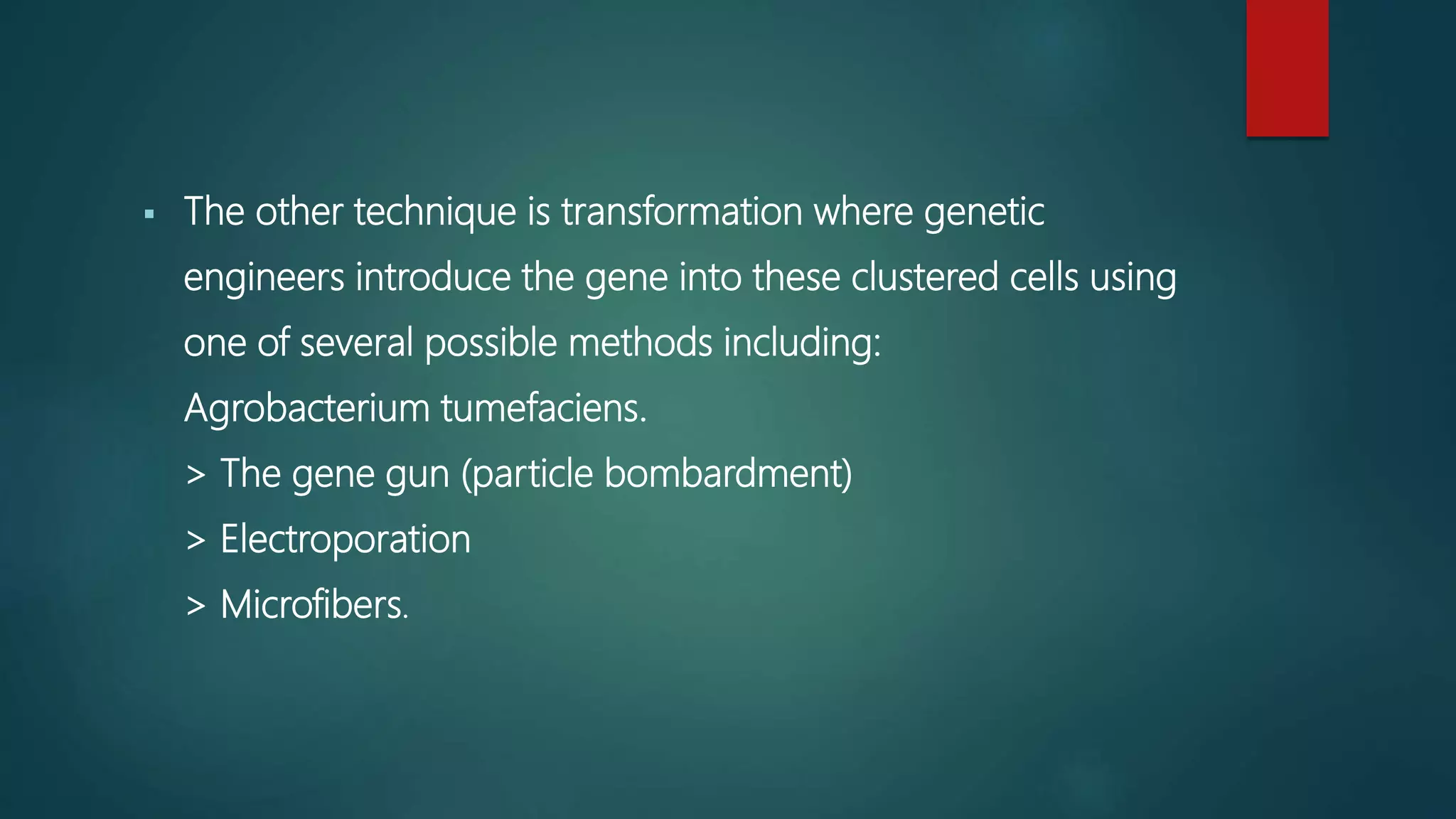 Advance in genetic engineering ppt | PPT