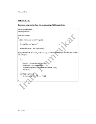 Advance java practical ty bscit sem 5 | PDF