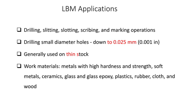 Advance manufacturing process LBM | PPT
