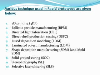 Advance manufacturing technique | PPTX