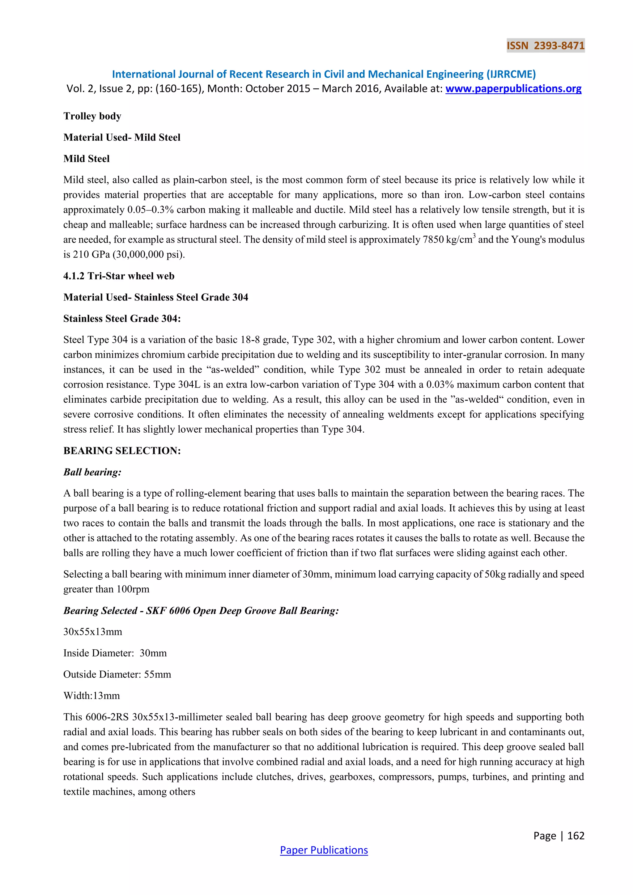 ADVANCE MATERIAL HANDLING TROLLEY USING TRI-WHEEL MECHANISM | PDF