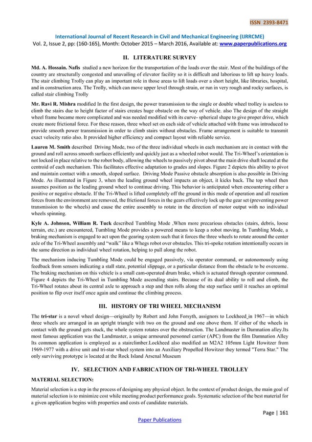 ADVANCE MATERIAL HANDLING TROLLEY USING TRI-WHEEL MECHANISM | PDF ...