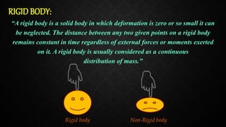 MOTION OF A RIGID BODY IN SPACE | PPTX