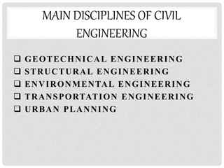 Advancement in civil engineering | PPTX