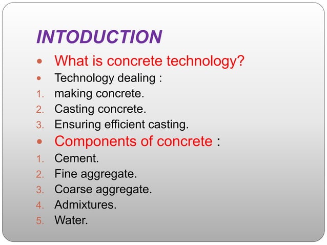 Advancement in concrete technology | PPTX