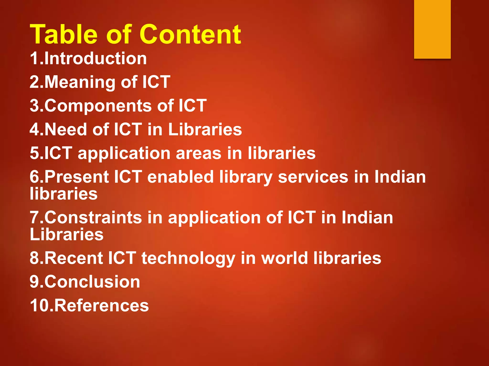 Advancement in ICT and libraries | PPTX