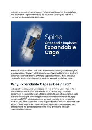 Advancement in Interbody Fusion with Expandable Cage.pptx