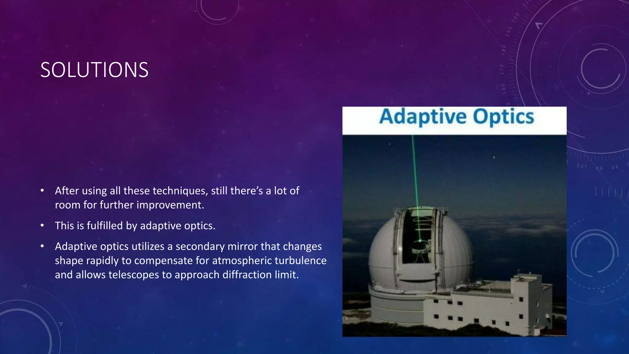 Advancement in the ground based telescope | PPTX | Technology & Computing