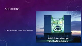 Advancement in the ground based telescope | PPTX | Technology & Computing