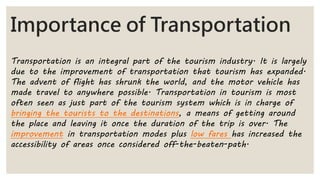 Advancement in transportation | PPTX