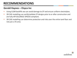 Advancements cathodic protection for on grade storage tanks | PPTX